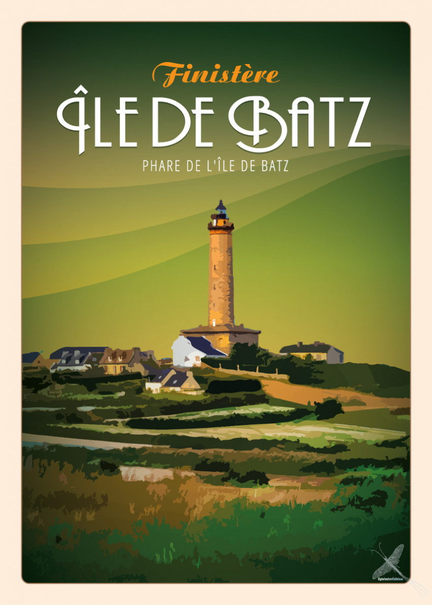 Affiche vintage du Phare de l'Île-de-Batz