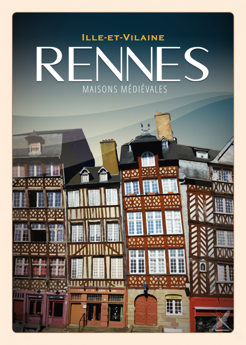 Affiche vintage - Rennes